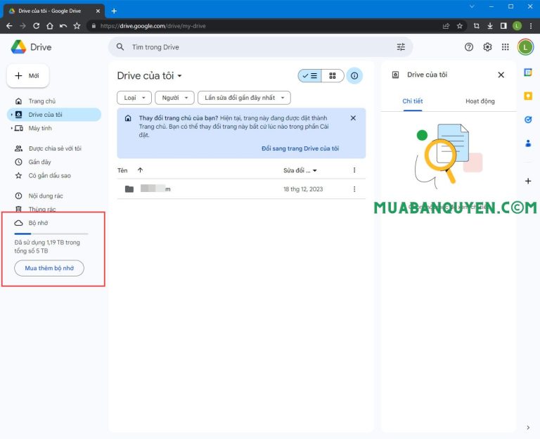 Mua Google Drive (One) 100GB, 200GB, 2TB, 5TB, 10TB, 20TB, 30TB